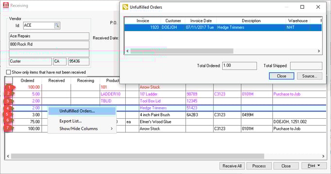 Inventory Receiving Overview